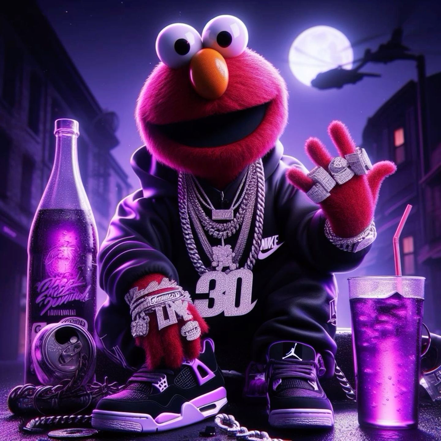 Gangster Elmo Tegning Gangsta Elmo