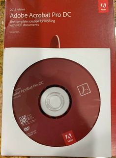 Adobe Acrobat Pro DC 2015 DVD and key