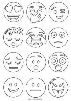 Emojis Emoticons Emoties Tegninger Ausdrucken Colorare Printen Disegni ...